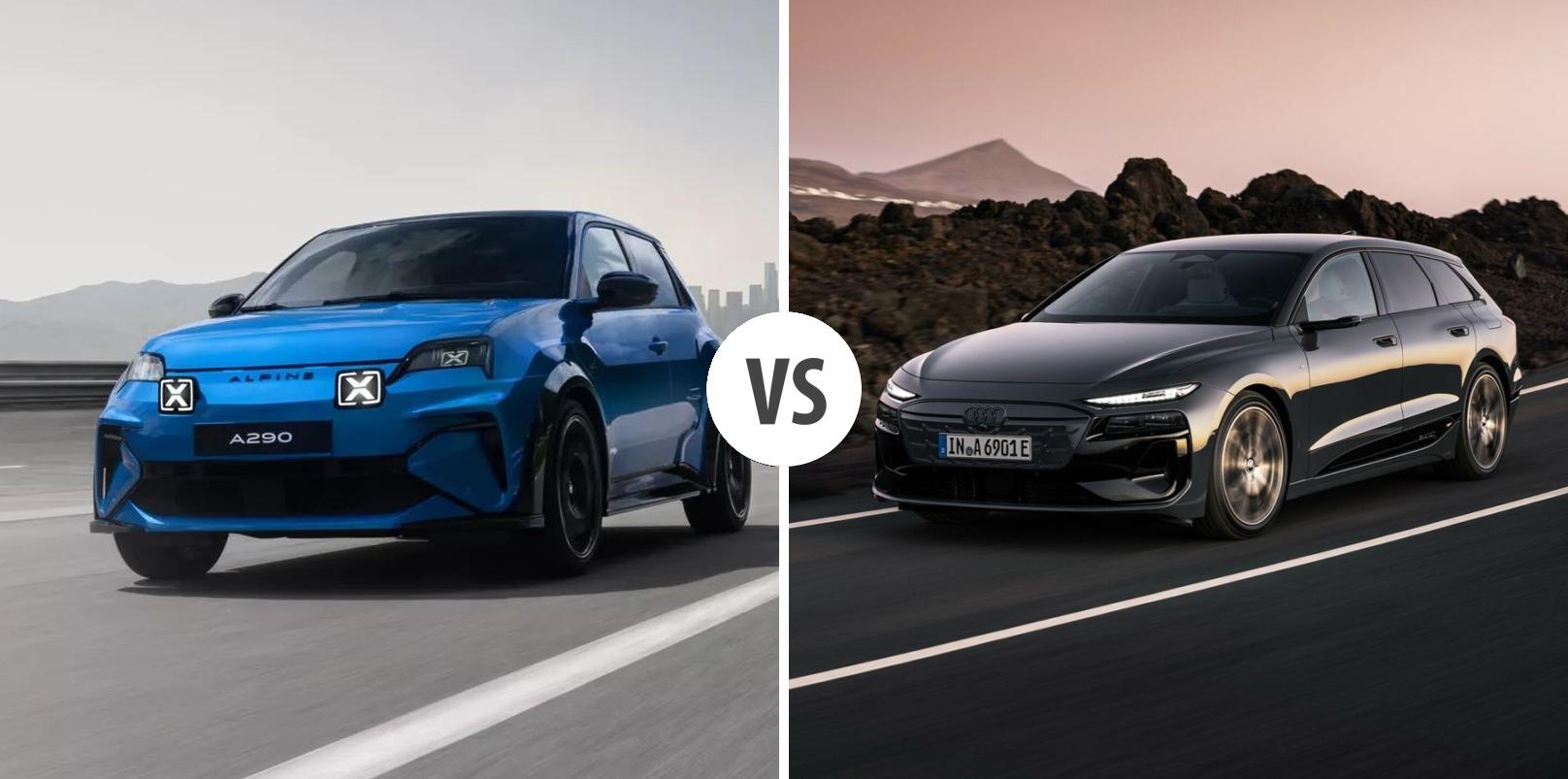 Alpine A290 vs Audi A6 e-tron Avant sammenligning - forskelle, priser ...