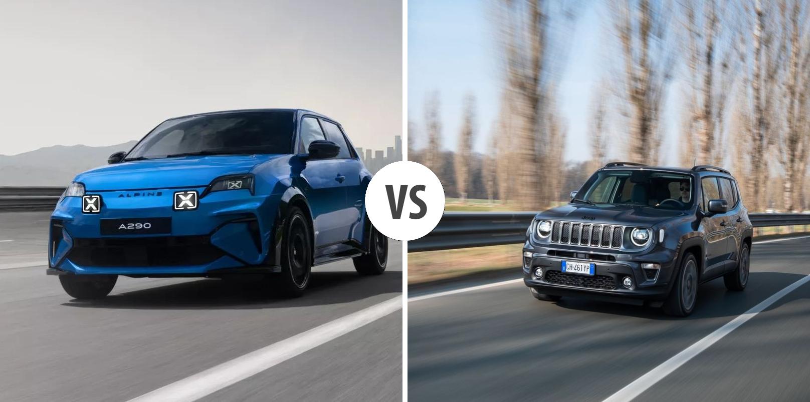 Alpine A290 vs Jeep Renegade sammenligning - forskelle, priser og ...
