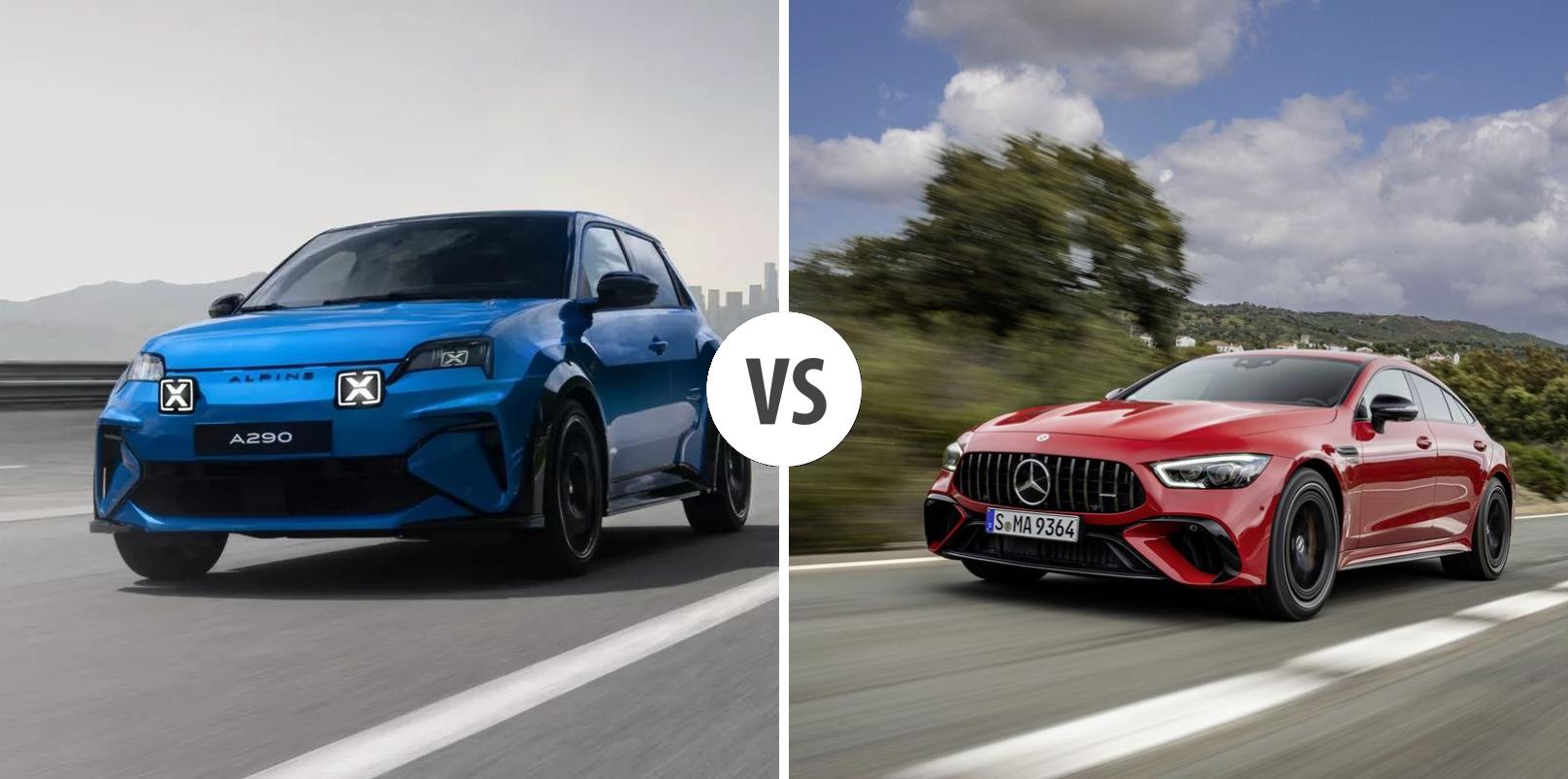 Alpine A290 vs Mercedes AMG GT 4-Door Coupé sammenligning - forskelle ...