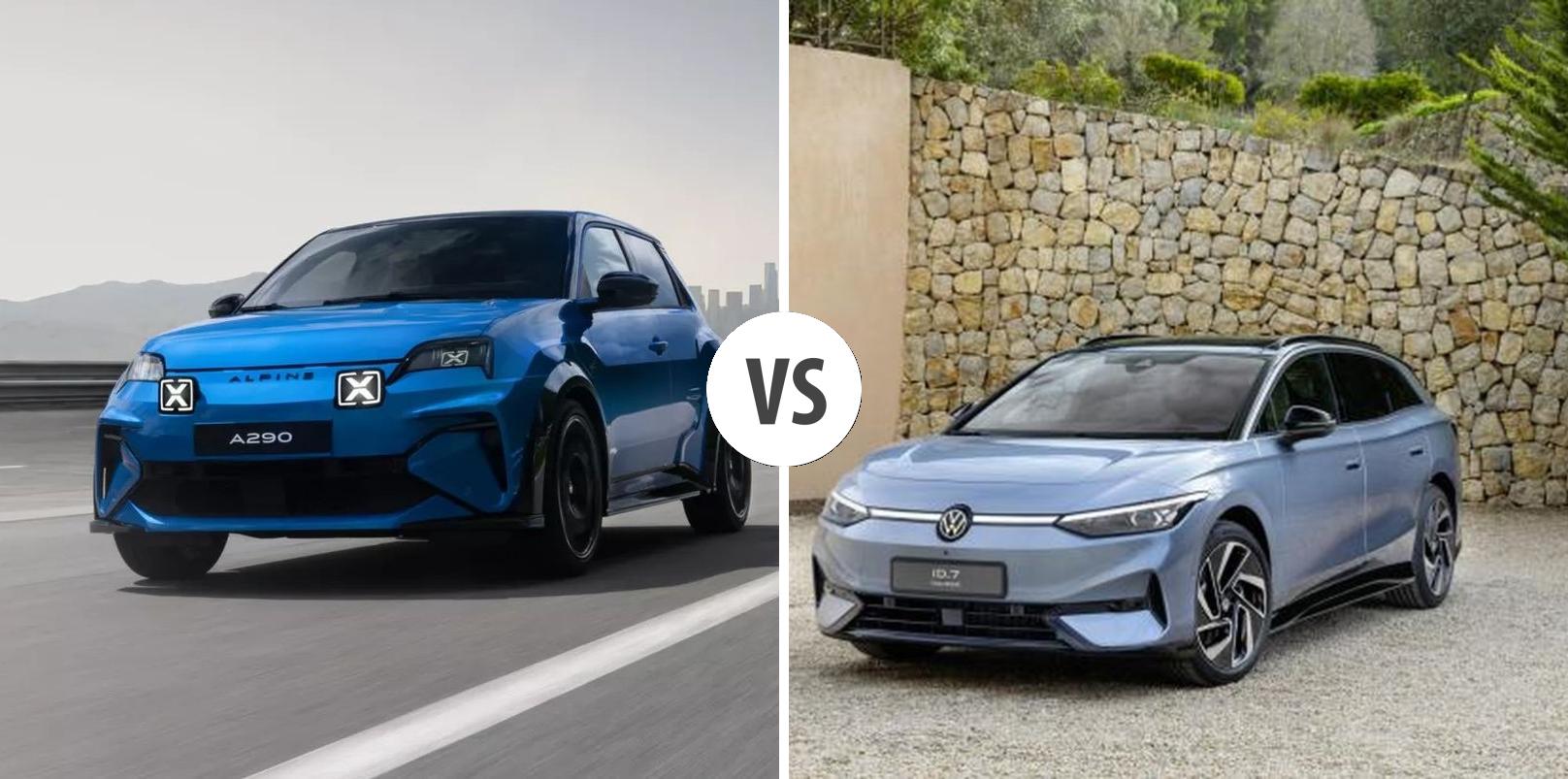 Alpine A290 vs VW ID.7 Touring sammenligning - forskelle, priser og ...