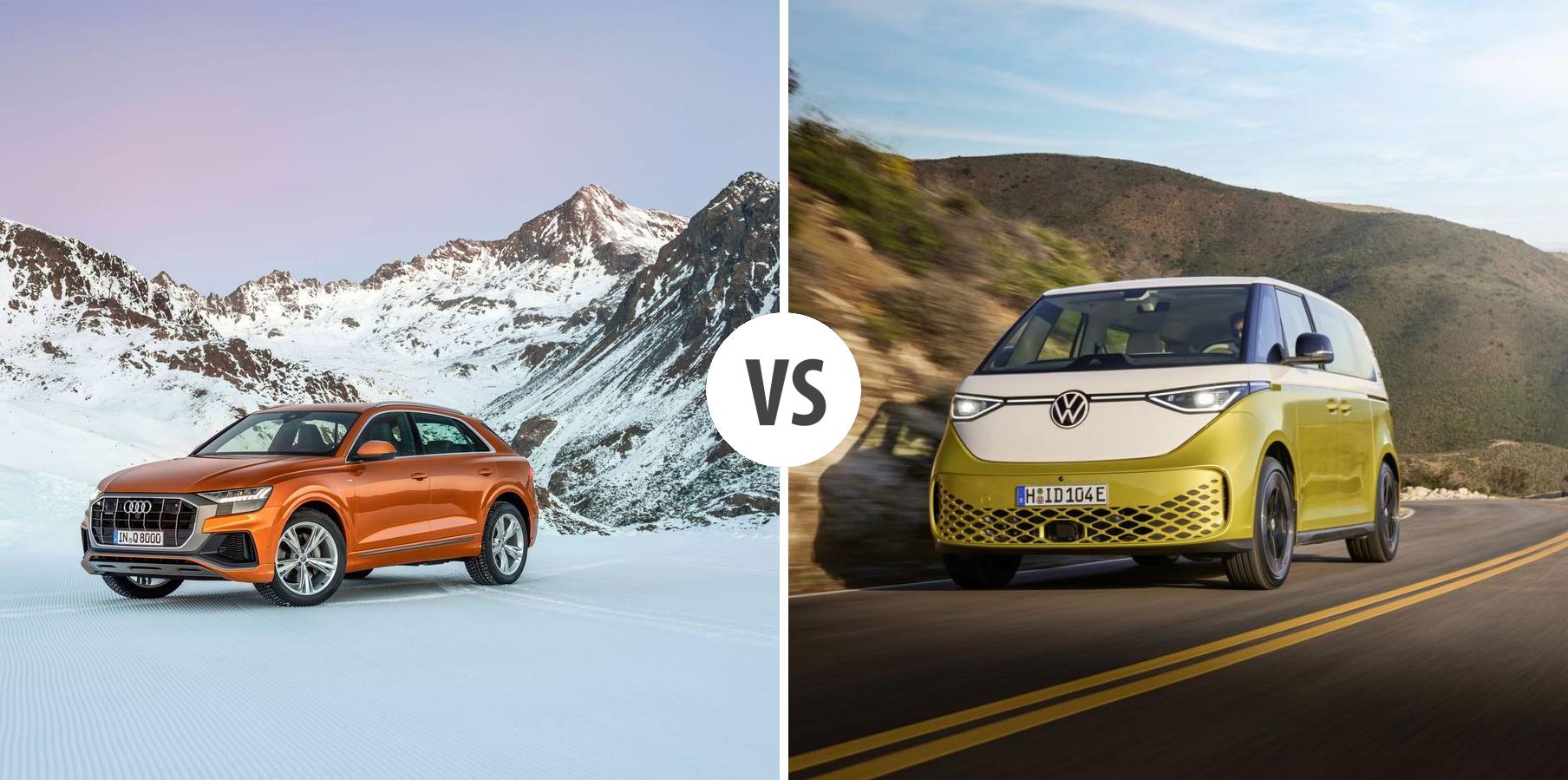 Audi Q8 vs VW ID. Buzz Bus sammenligning - forskelle, priser og ...