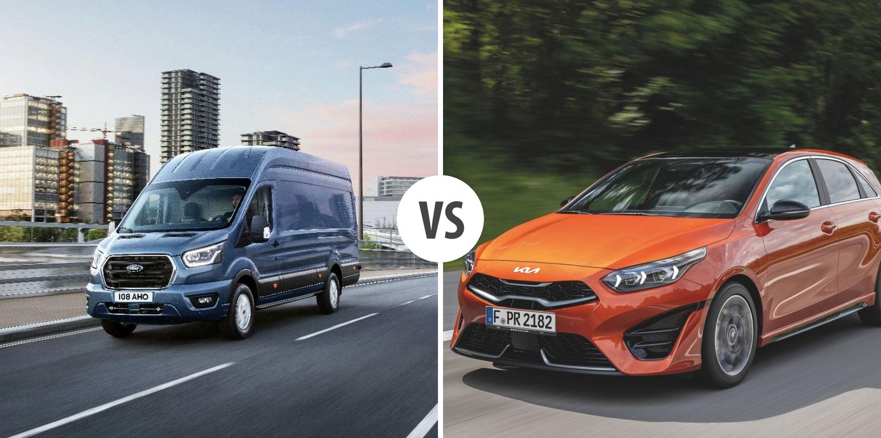 Ford Transit Bus vs Kia Ceed sammenligning - forskelle, priser og ...