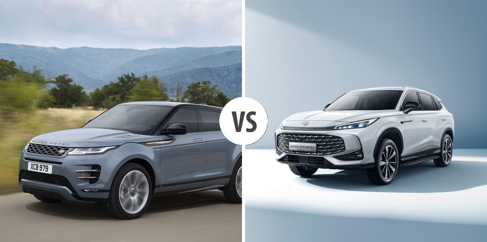 Land Rover Range Rover Evoque vs MG HS/EHS sammenligning - forskelle ...