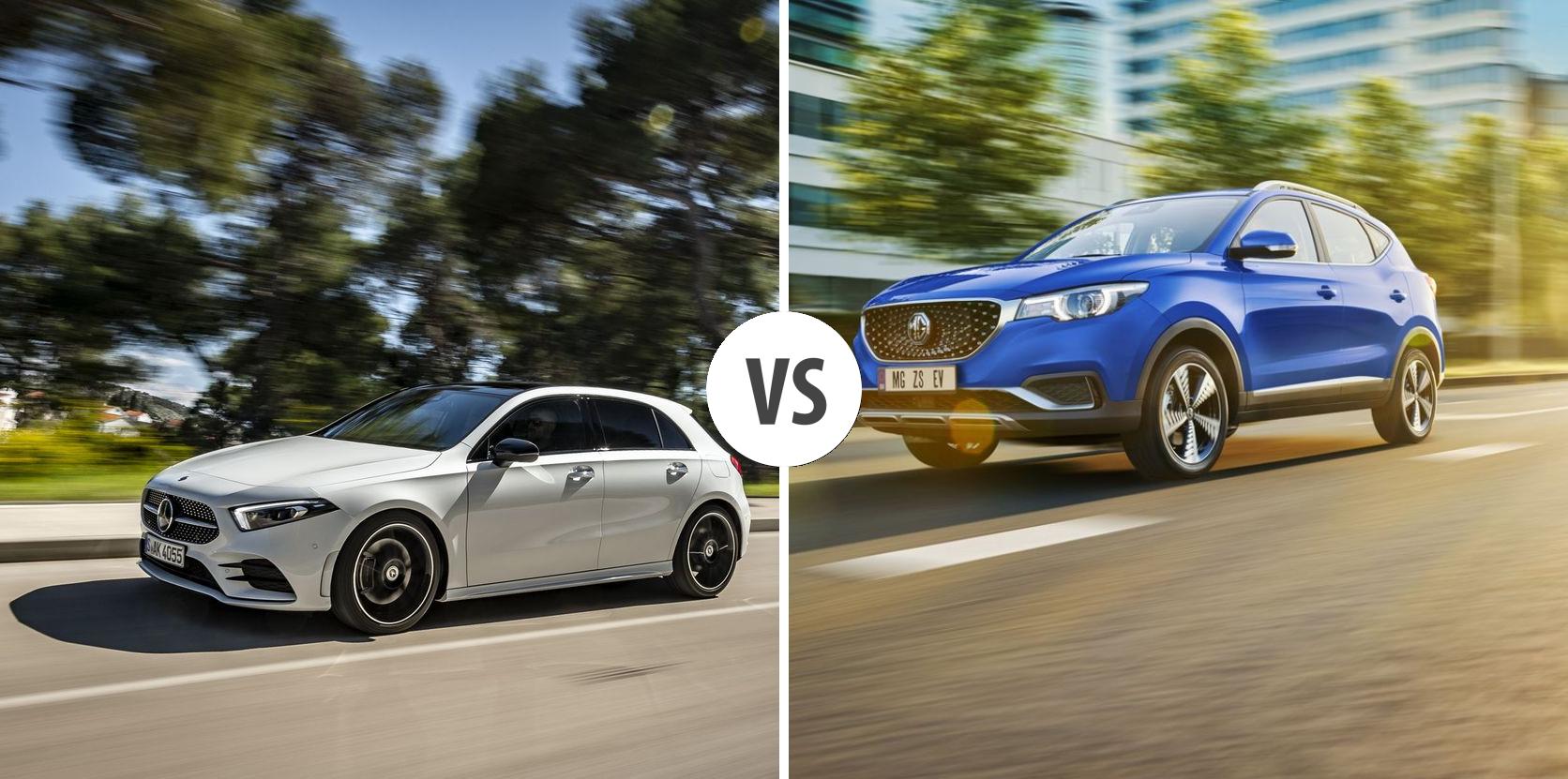 Mercedes A-Class vs MG ZS - Forskelle og priser i sammenligning
