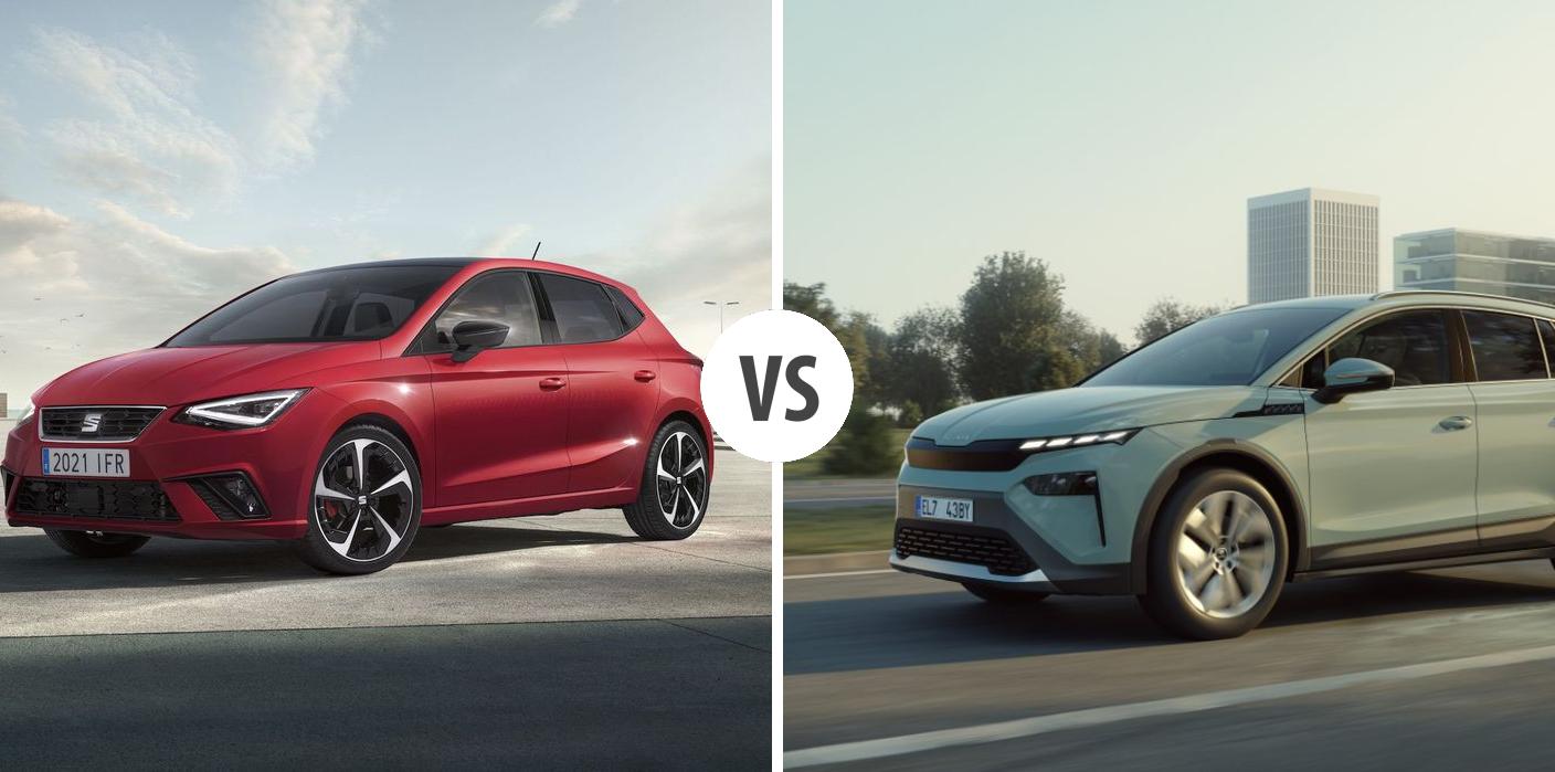 SEAT Ibiza vs Skoda Elroq sammenligning - forskelle, priser og tekniske ...
